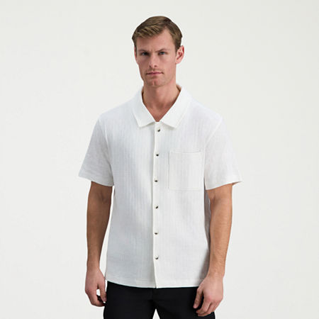 Click here for Haggar Knit Jacquard Mens Short Sleeve Regular Fit... prices