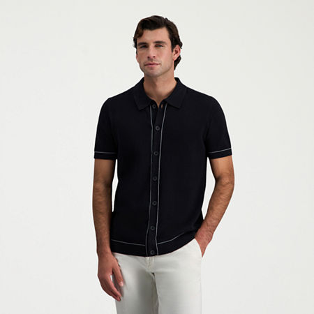 Click here for Haggar Button Front Mens Short Sleeve Button Polo... prices