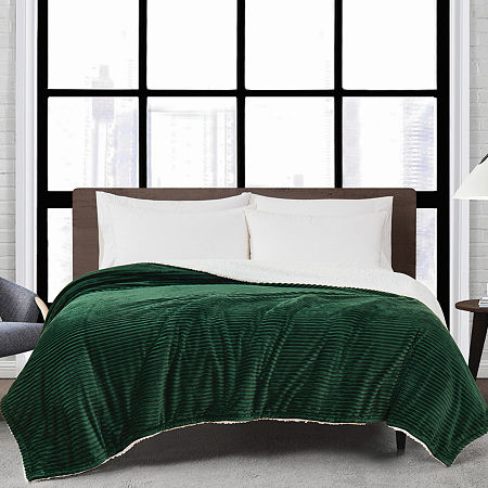 Click here for London Fog Plush Large Corduroy Blanket  King - Gr... prices