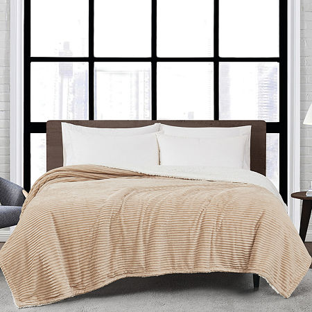 Click here for London Fog Plush Large Corduroy Blanket  King - Ta... prices