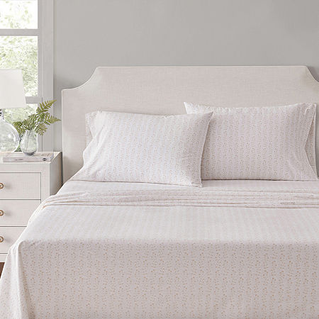 Click here for Martha Stewart Ditsy Vine Sheet Set  One Size  Pin... prices