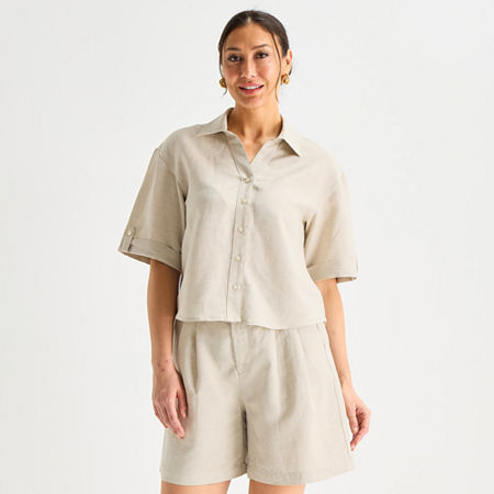 Click here for Liz Claiborne Womens Short Sleeve Blouse  Large  B... prices