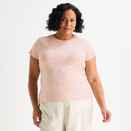 Click here for Liz Claiborne Womens Plus Crew Neck Short Sleeve T... prices