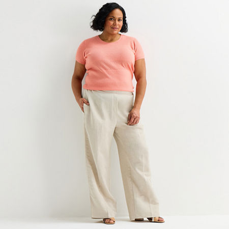 Click here for Liz Claiborne Womens Plus Wide Leg Mid Rise Pull-O... prices