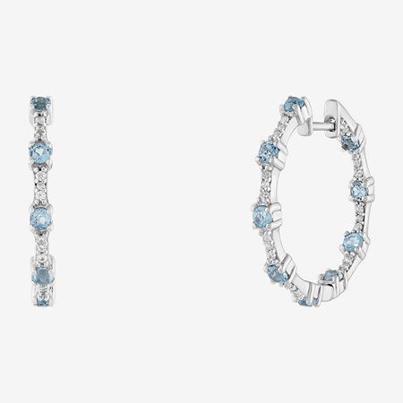 Click here for Womens Genuine Blue Topaz Sterling Silver 25.5mm H... prices