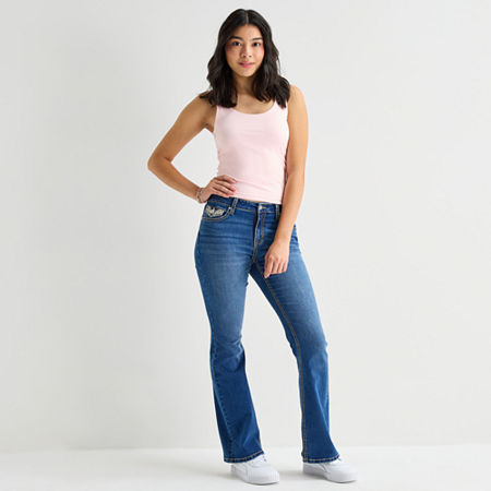 Click here for Vanilla Star Womens Juniors Mid Rise Bootcut Jean... prices