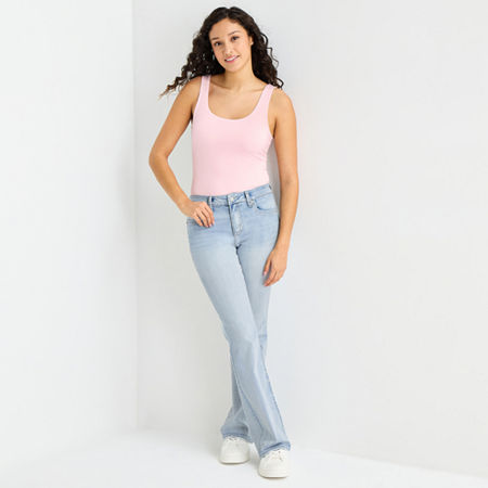 Click here for Vanilla Star Womens Juniors Mid Rise Bootcut Jean... prices