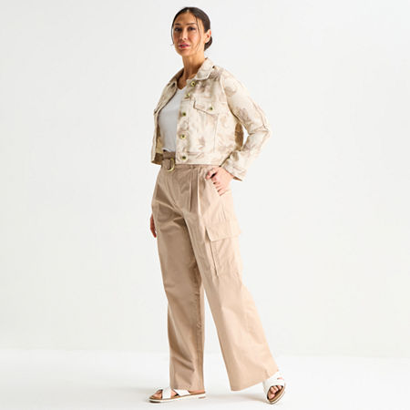 Click here for Liz Claiborne Womens Belted Wide Leg Cropped Pant... prices