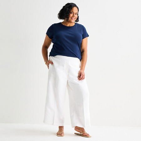 Click here for Liz Claiborne Womens Plus Pull-On Pant  4x  White prices