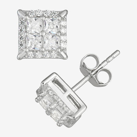 Click here for 1/2 CT. Cubic Zirconia Sterling Silver 8.1mm Stud... prices