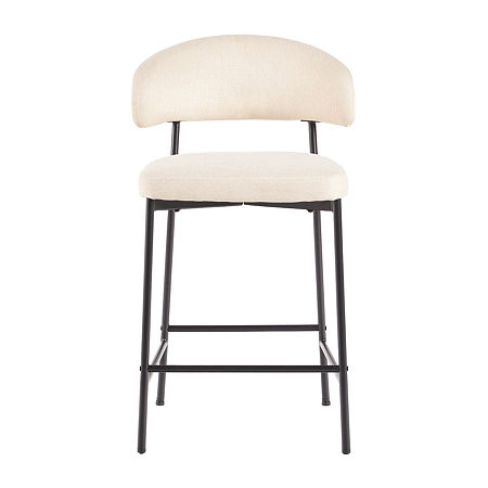 Click here for 2-pc. Modern Curved Back Counter Stool  One Size... prices