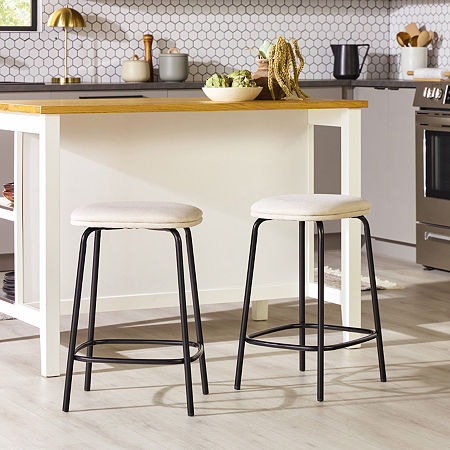 Click here for Walker Edison 2-pc. Counter Height Upholstered Bar... prices