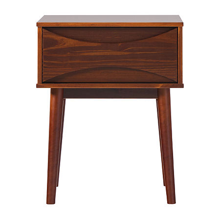 Click here for Mid Century 1-Drawer Nightstand  One Size  Brown prices