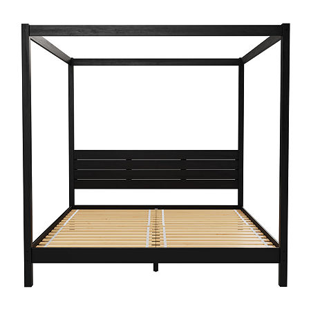Click here for Modern Canopy Bedframe  One Size  Black prices