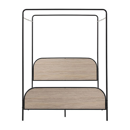 Click here for Modern Metal Canopy Bedframe  One Size  Beige prices