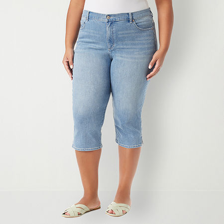 Click here for Gloria Vanderbilt Amanda Plus Womens Mid Rise Capr... prices