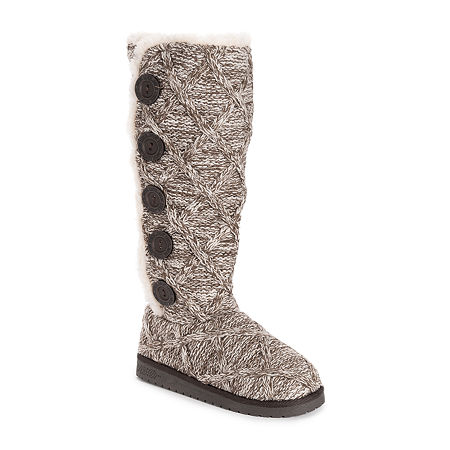 Muk Luks Womens Malena Boots  Stone Lattice  6 - Stone lattice