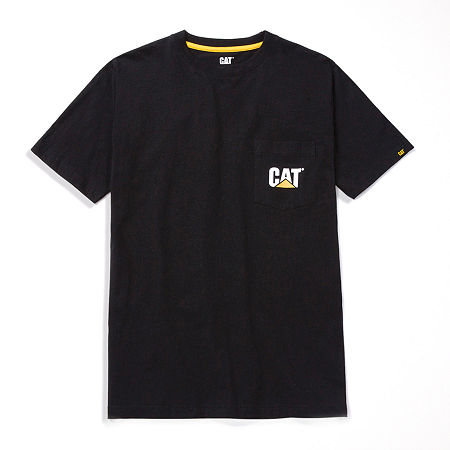 Click here for CAT Logo Mens Crew Neck Short Sleeve T-Shirt  X-la... prices