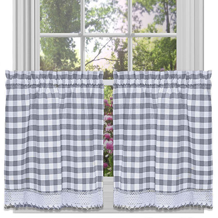 Click here for Achim Buffalo Check Window Tier Pair  58 x 24 - Gr... prices