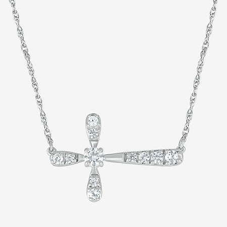 Click here for Sideways Womens Lab Created White Sapphire Sterlin... prices