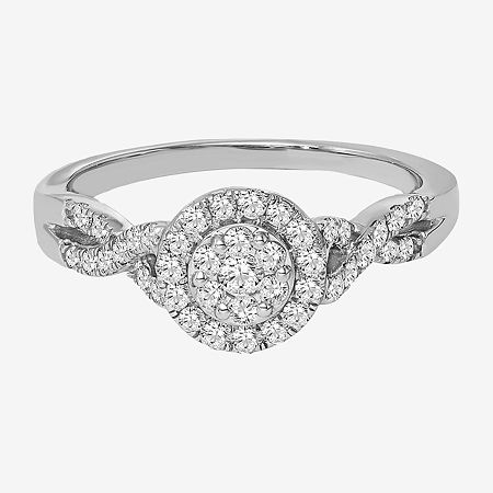 Click here for Womens 1/2 CT. Natural White Diamond 10K White Gol... prices