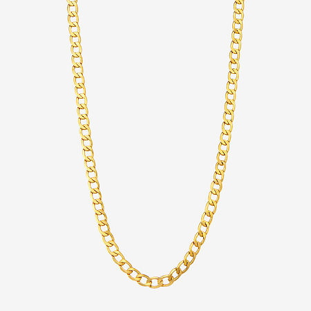 Click here for 10K Gold 18-24 Inch Hollow Curb Chain Necklace  On... prices
