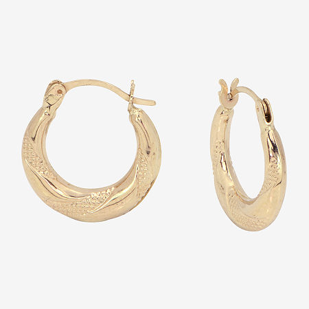 Click here for Womens 14K Gold 15mm Round Hoop Earrings  One Size prices