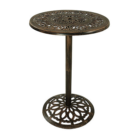 Click here for Round Bar Height Iron Table  One Size  Black prices