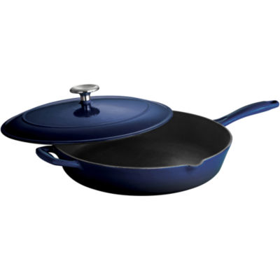 Tramontina® Gourmet 12" Enameled Cast Iron Covered Skillet, Color ...