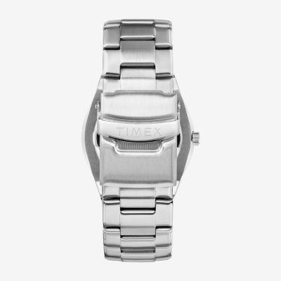 Timex Mens Solar Premium Silver Tone Stainless Steel Bracelet Watch ...