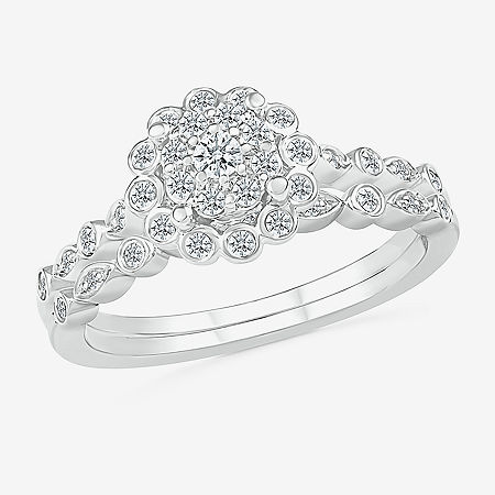 Click here for Womens 3/8 CT. T.W. Natural White Diamond 10K Whit... prices