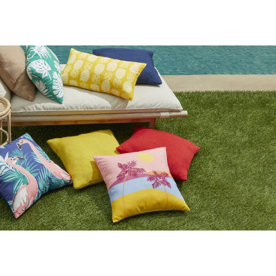 Outdoor Oasis 20x20 Flamingo Square Outdoor Pillow Color Flamingo