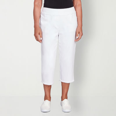 Alfred Dunner Classics Mid Rise Capris, Color: White - JCPenney