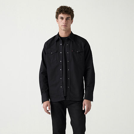 Click here for Levis Mens Long Sleeve Western Shirt  Small  Black prices