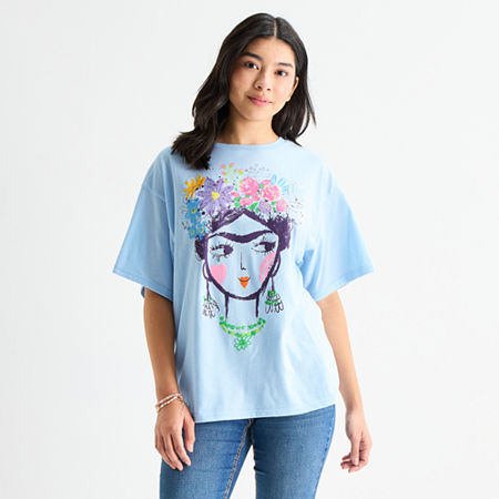 Click here for Jerry Leigh Frida Oversized Tee Womens Juniors Cre... prices