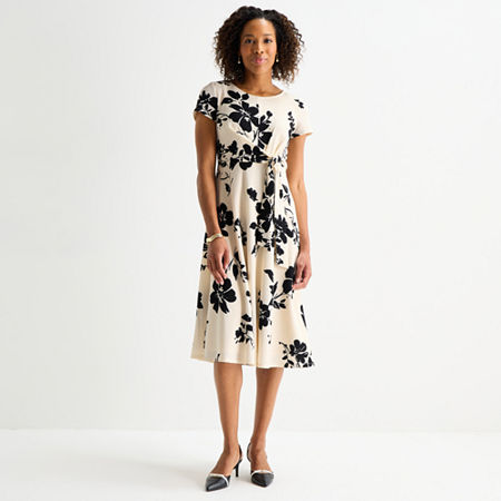Click here for Perceptions Womens Short Sleeve Floral Midi Fit +... prices