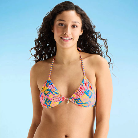 Arizona Adjustable Straps Juniors Triangle Bikini Swimsuit Top  X-large  Multiple Colors