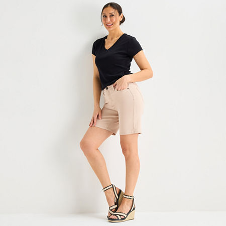 Click here for Liz Claiborne Lana Womens Denim Short  4 Petite  B... prices