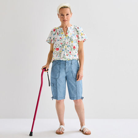 Click here for St. Johns Bay Womens 11 Mid Rise Adaptive Easy-on... prices