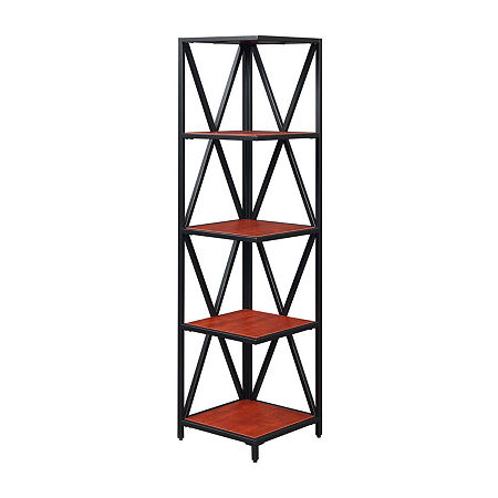 Click here for Tucson 5-Tier Corner Bookcase  One Size  Red prices