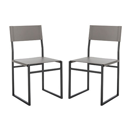 Click here for Layne Sleek Dining Chair - Set of 2  One Size  Gra... prices