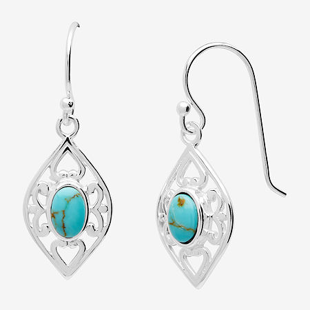 Click here for Silver Treasures Womens Blue Turquoise Sterling Si... prices