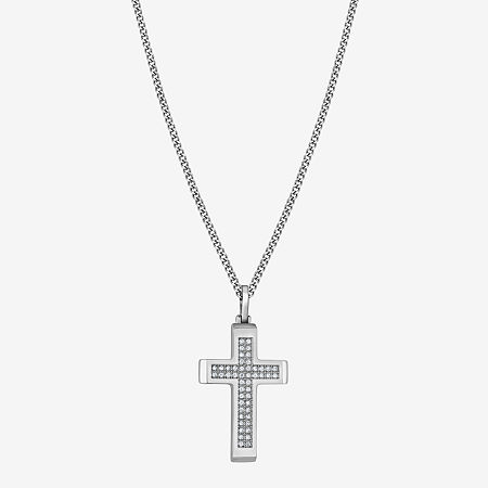 Click here for Cross (F Si2) Mens 5/8 CT. Lab Grown White Diamond... prices