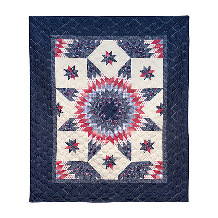 Click here for Donna Sharp Bluefield Star Washable Throw  One Siz... prices