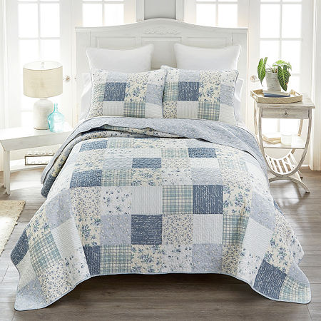 Click here for Donna Sharp Blue Pastures Easy Care Quilt Set  One... prices