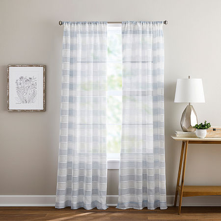Click here for CHF Harbor Rod Pocket Sheer Set of 2 Curtain Panel... prices