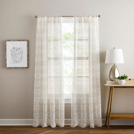 Click here for CHF Harbor Rod Pocket Sheer Set of 2 Curtain Panel... prices