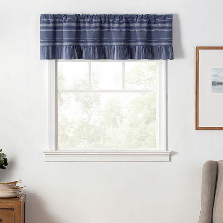 Click here for Martha Stewart Ruffle Stripe Poseidon Valance - 60... prices