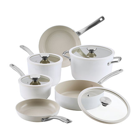 Circulon LaserDefense Ceramic Nonstick 10-Pc. Cookware Set - White