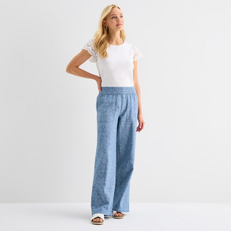 Click here for St. Johns Bay Womens Tall Wide Leg Mid Rise Pull-O... prices